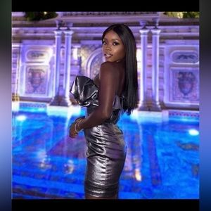 Zara | Dresses | Zara Sliver Raffle Dress | Poshmark